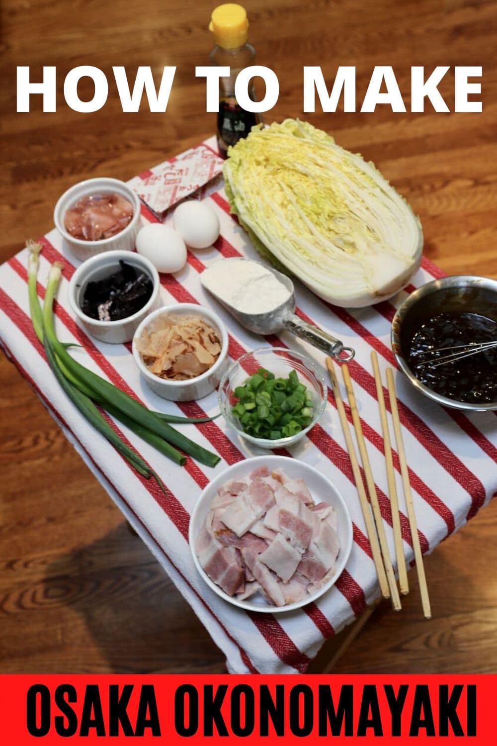 Osaka Okonomiyaki Japanese Cabbage Pancake Recipe