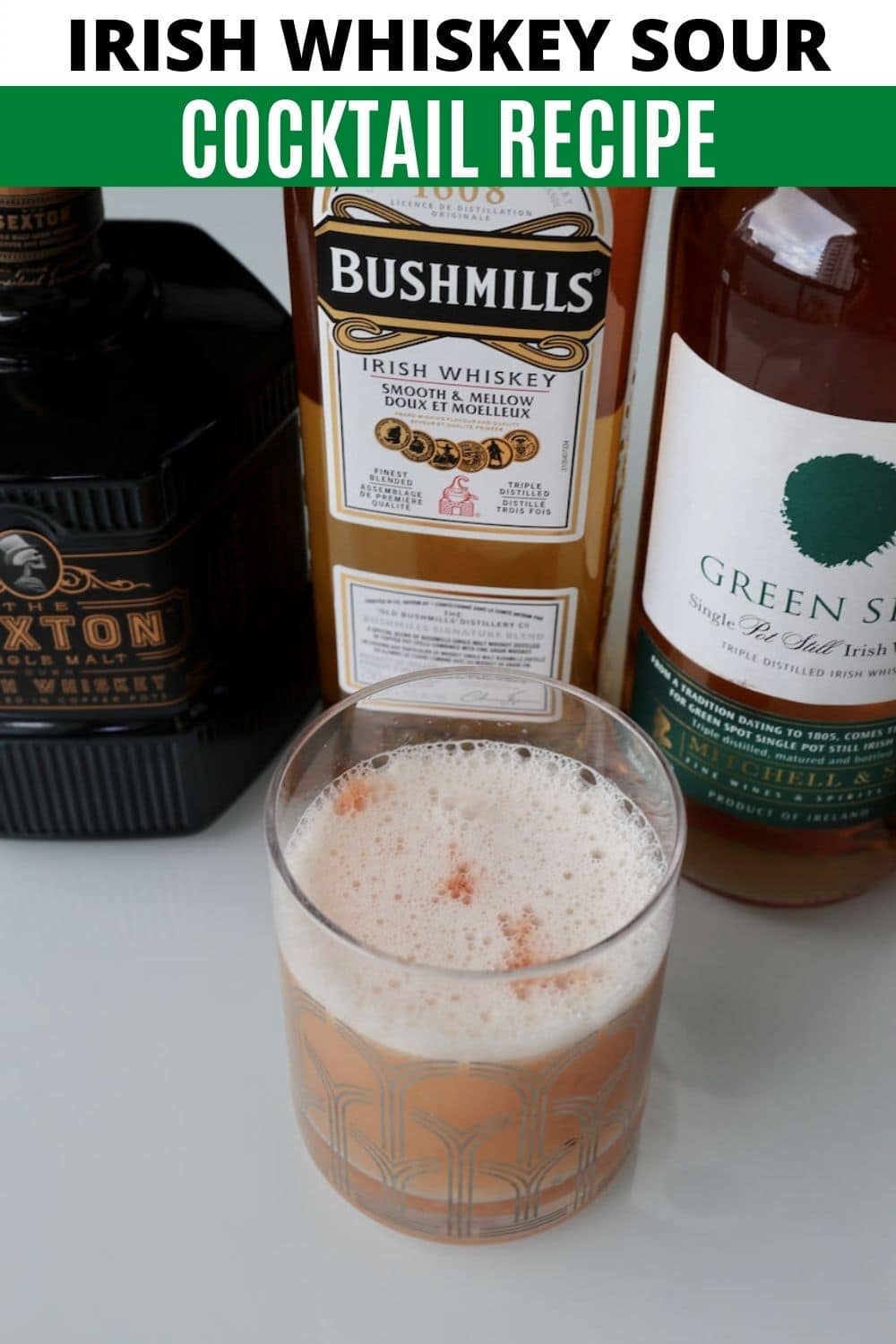 Irish Whiskey Sour Cocktail Drink Recipe | dobbernationLOVES