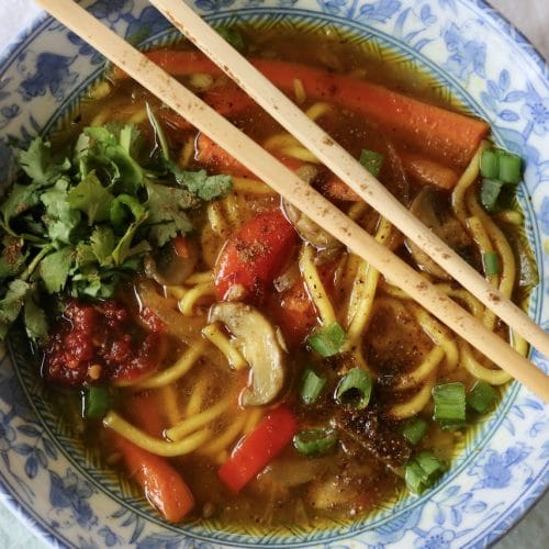 Veg Thukpa Recipe: Healthy Tibetan Noodle Soup | dobbernationLOVES