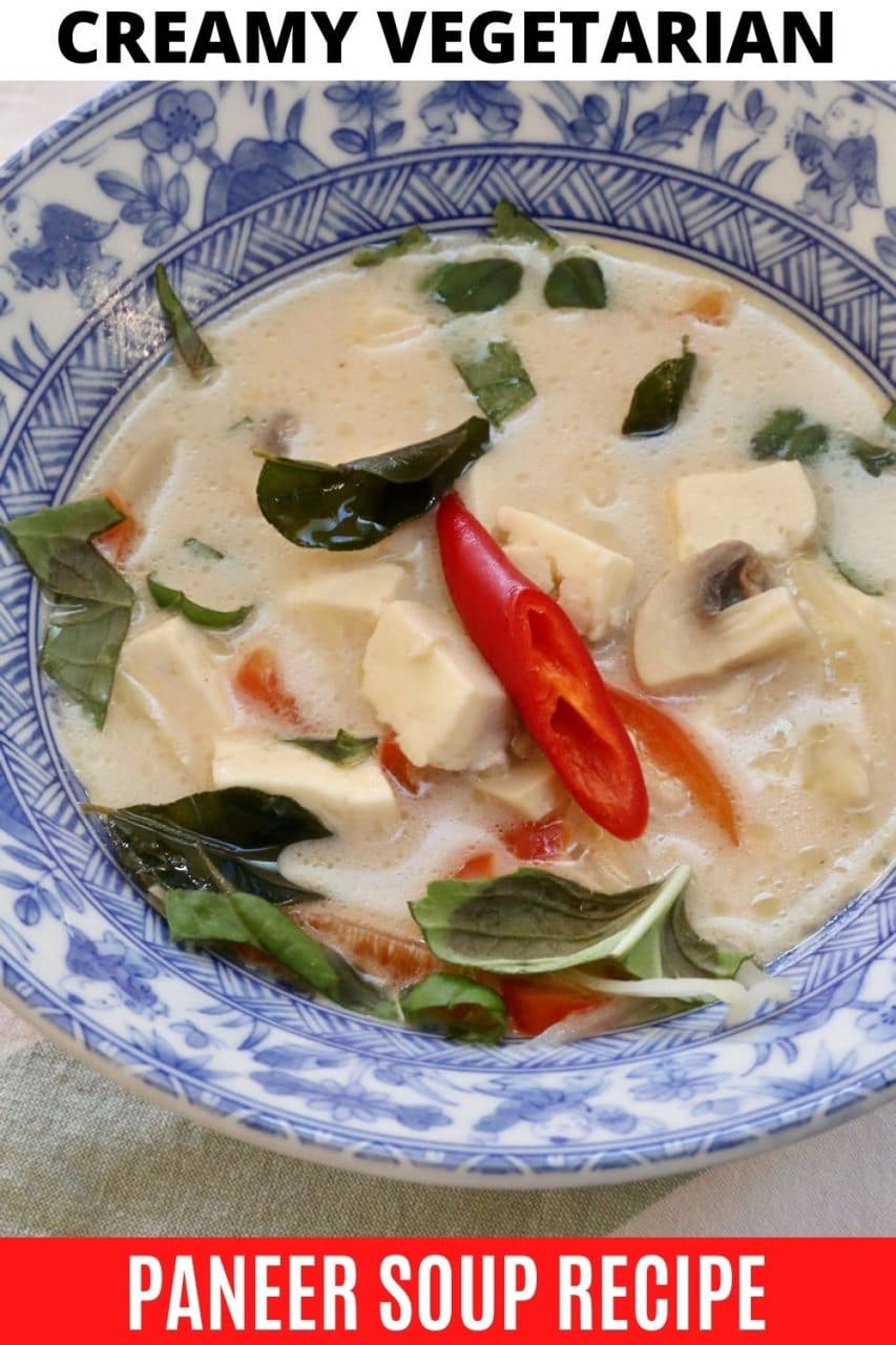 Easy Creamy Vegetarian Indian Paneer Soup Recipe