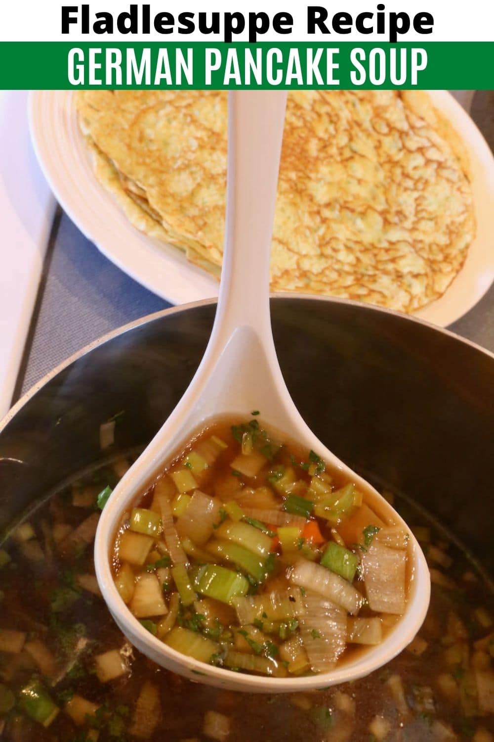 Flädlesuppe German Pancake Soup Recipe | dobbernationLOVES