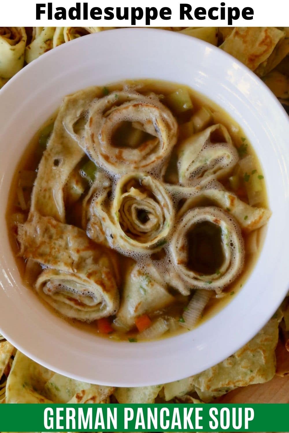 Flädlesuppe German Pancake Soup Recipe | dobbernationLOVES