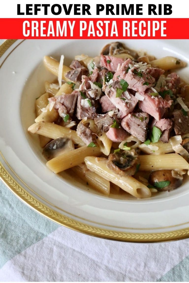 Easy Creamy Prime Rib Pasta Recipe | dobbernationLOVES