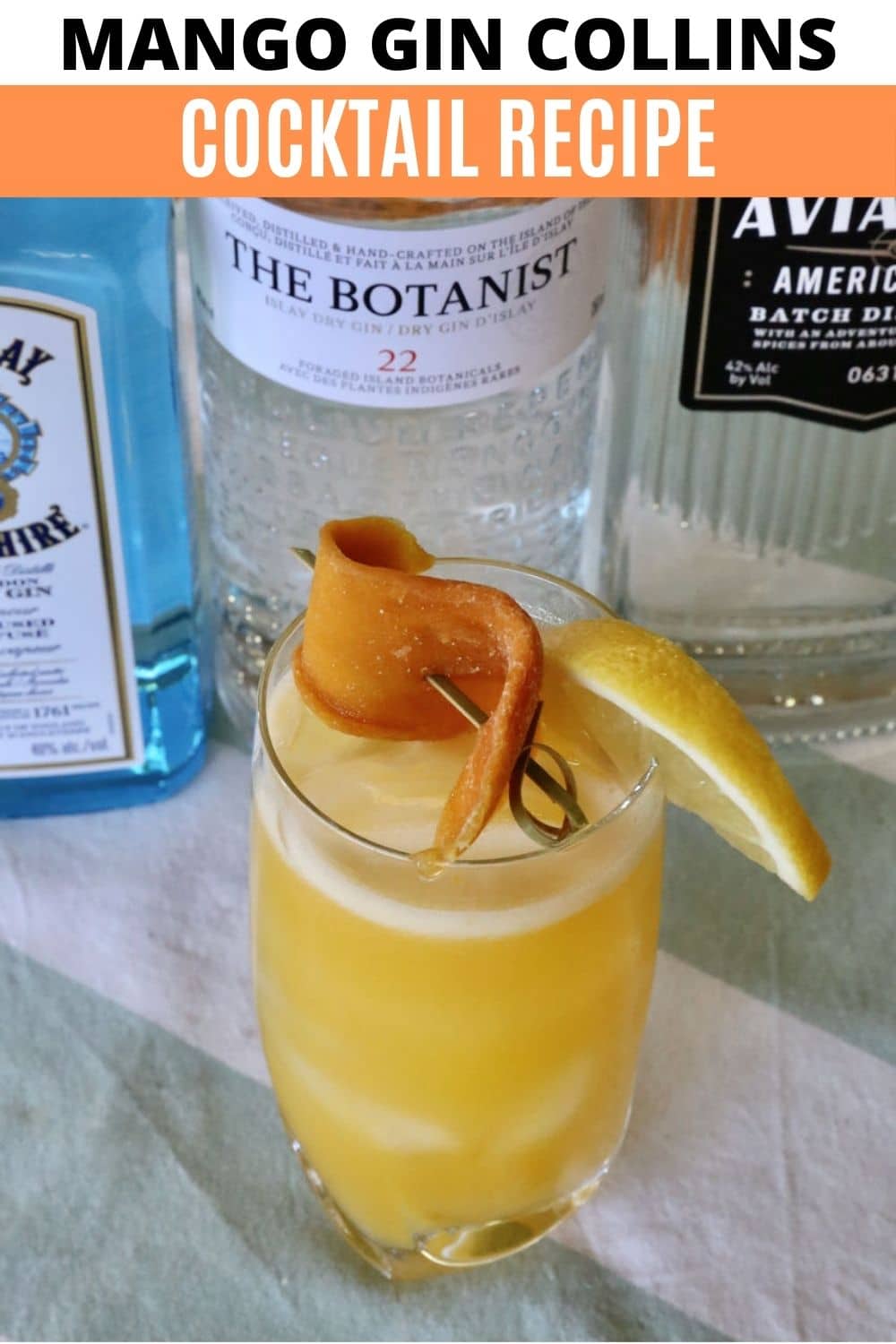 Mango Gin Collins Cocktail Recipe | dobbernationLOVES