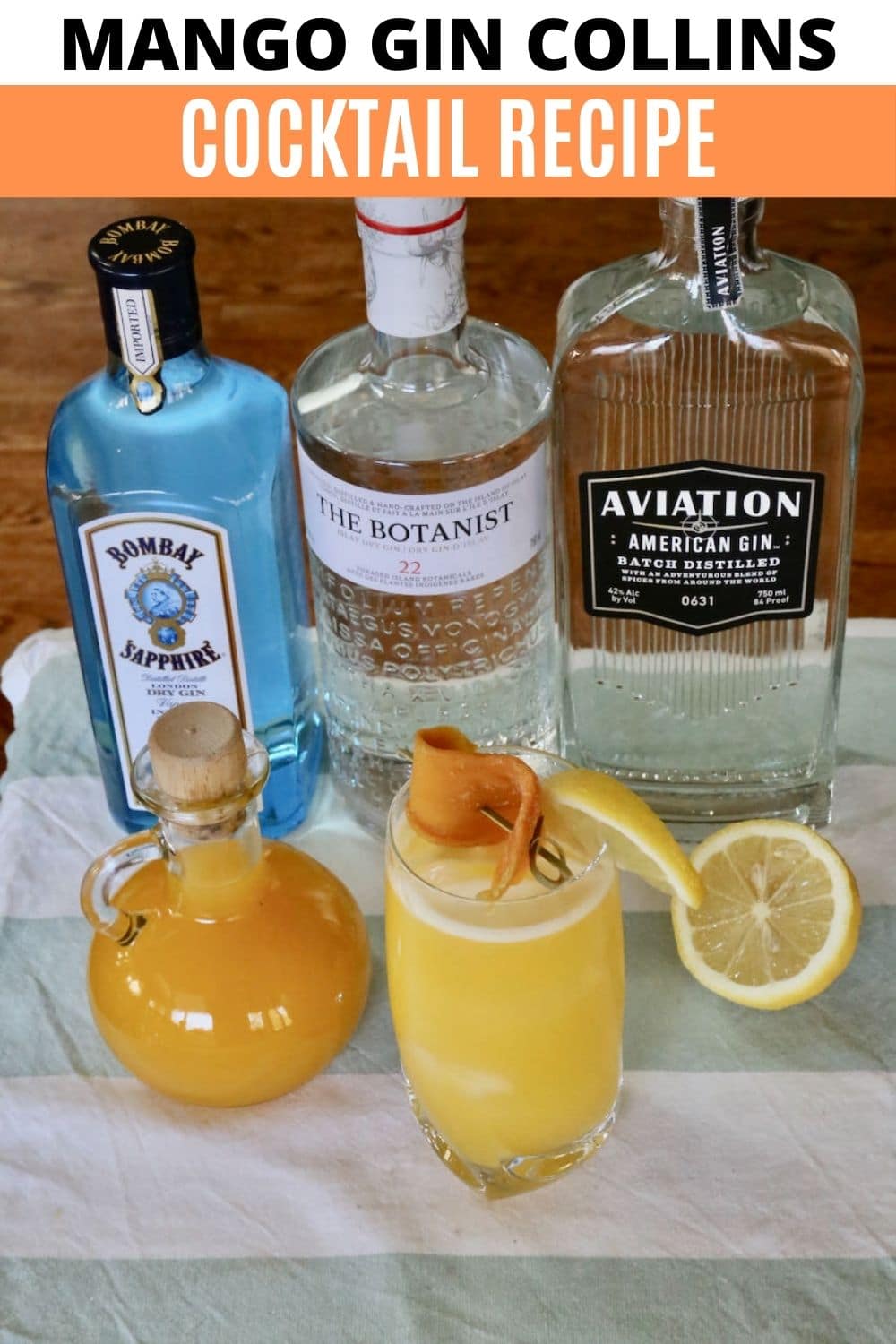 Mango Gin Collins Cocktail Recipe | dobbernationLOVES