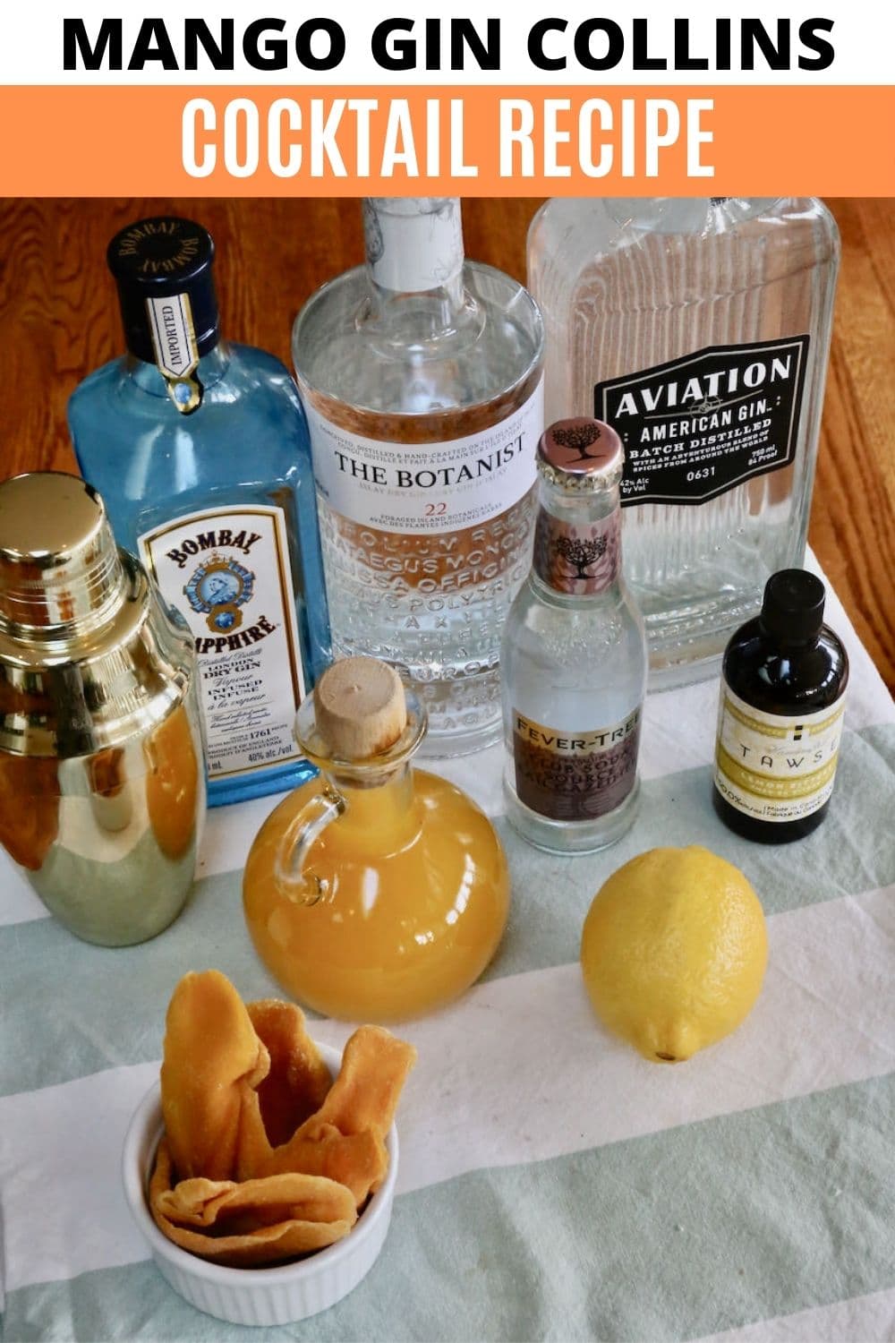 Mango Gin Collins Cocktail Recipe | dobbernationLOVES