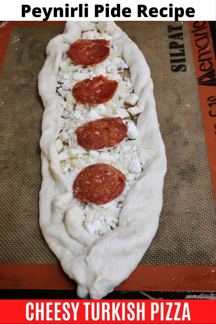 Peynirli Pide Cheesy Chorizo Turkish Pizza Recipe | dobbernationLOVES
