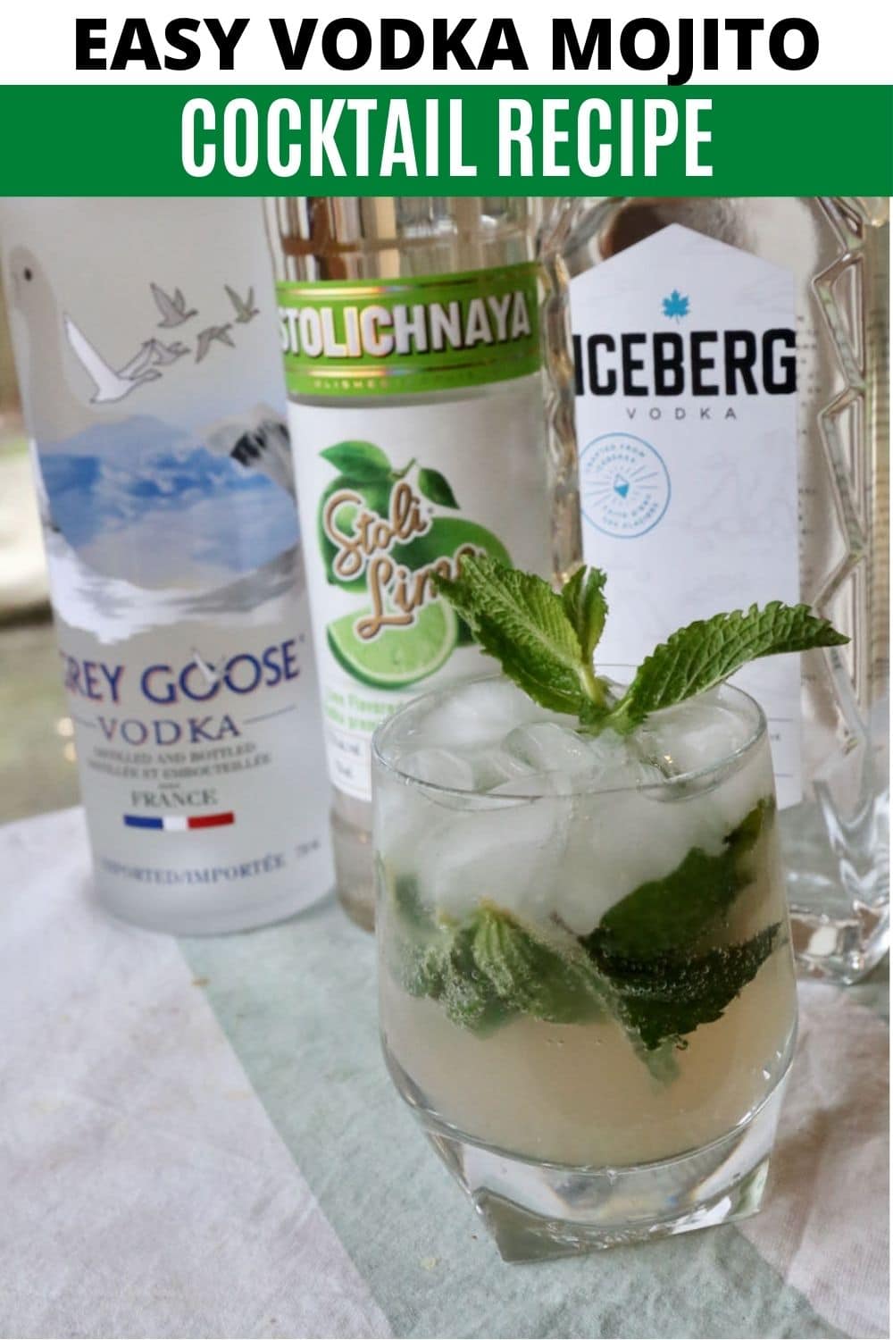 Easy Mint Lime Vodka Mojito Cocktail Recipe | dobbernationLOVES