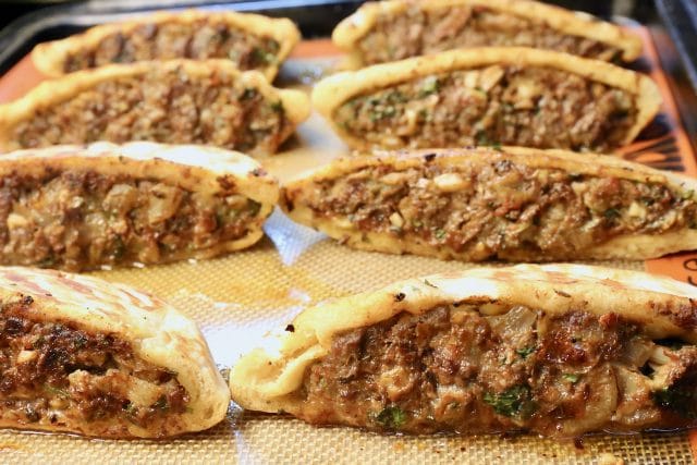Lebanese Spiced Minced Beef Stuffed Pita Arayes Recipe
