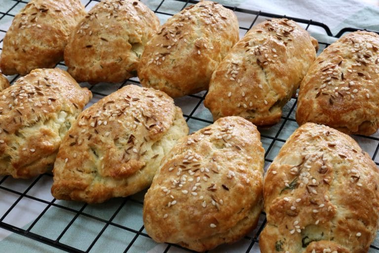 Turkish Pogaca Feta and Dill Bread Rolls Recipe | dobbernationLOVES