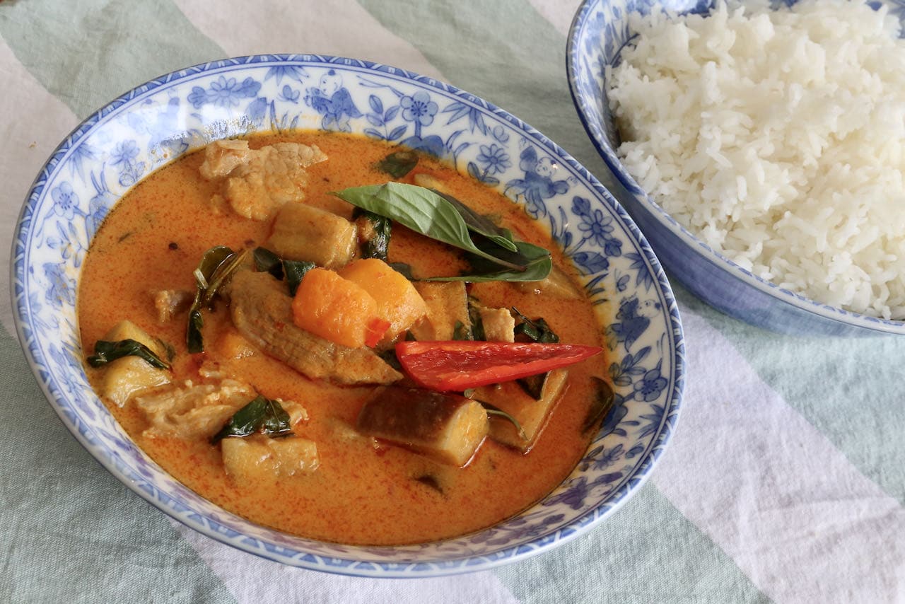Traditional Creamy Red Thai Pork Curry Recipe | dobbernationLOVES