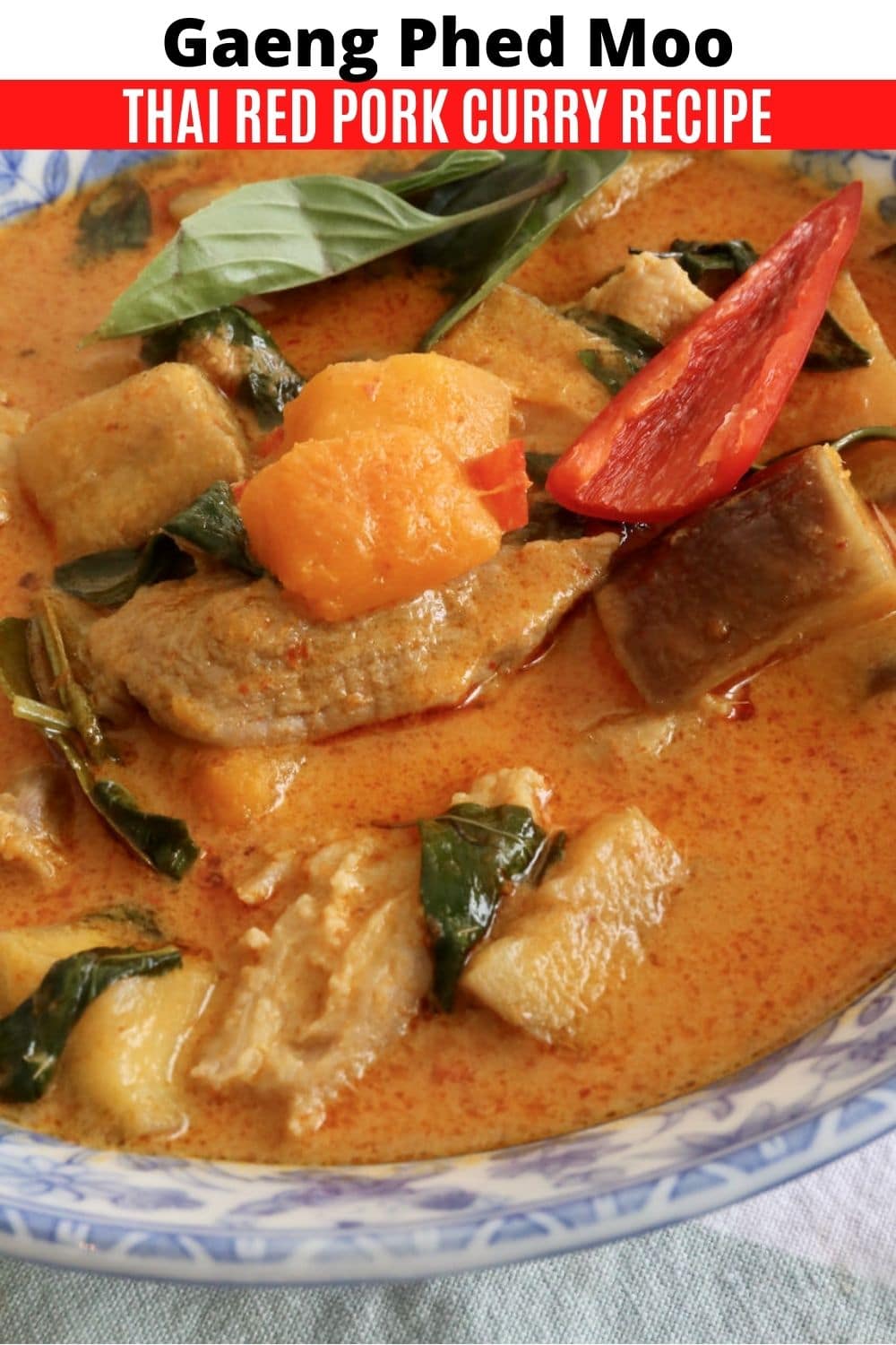 Traditional Creamy Red Thai Pork Curry Recipe | dobbernationLOVES