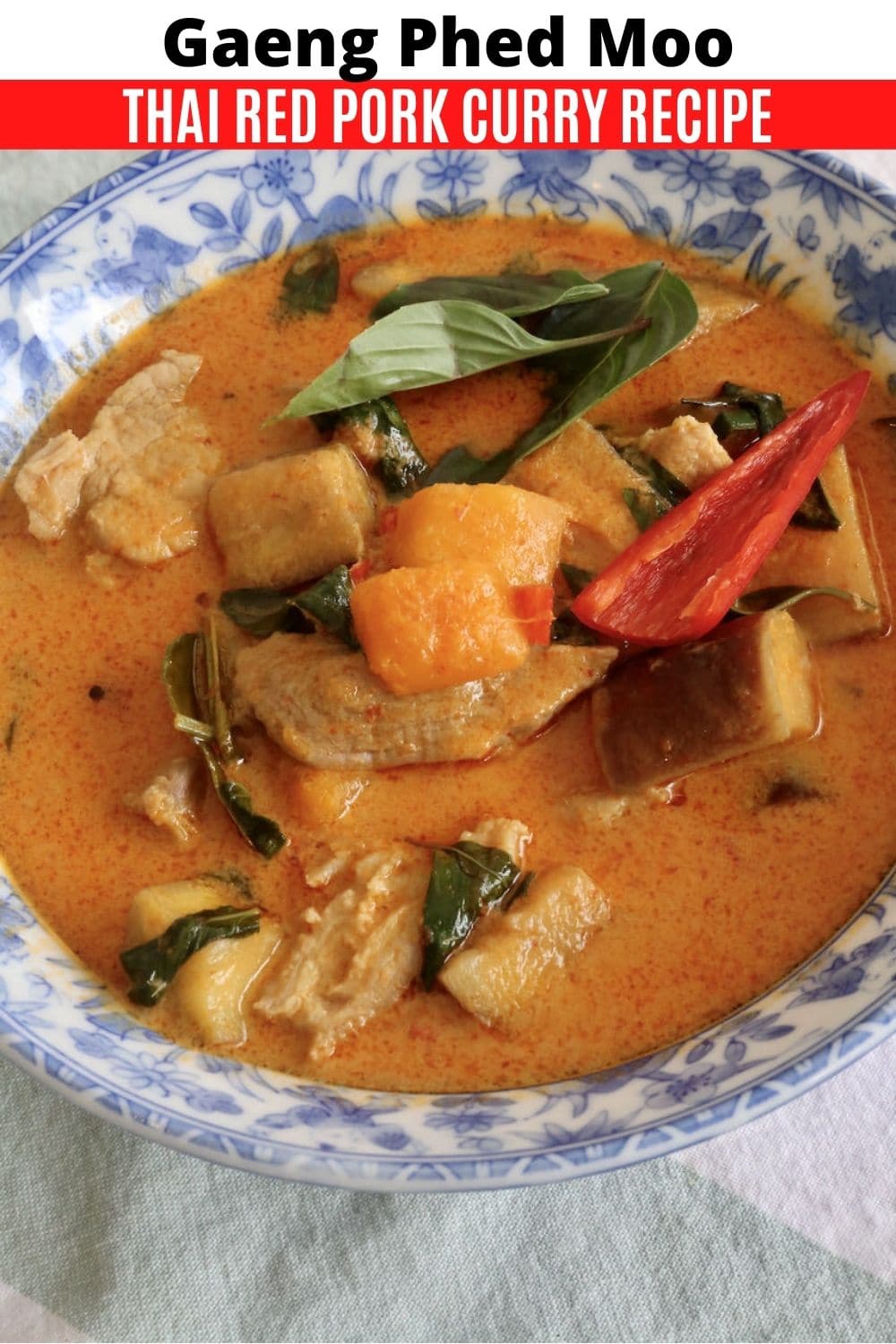 Traditional Creamy Red Thai Pork Curry Recipe | dobbernationLOVES
