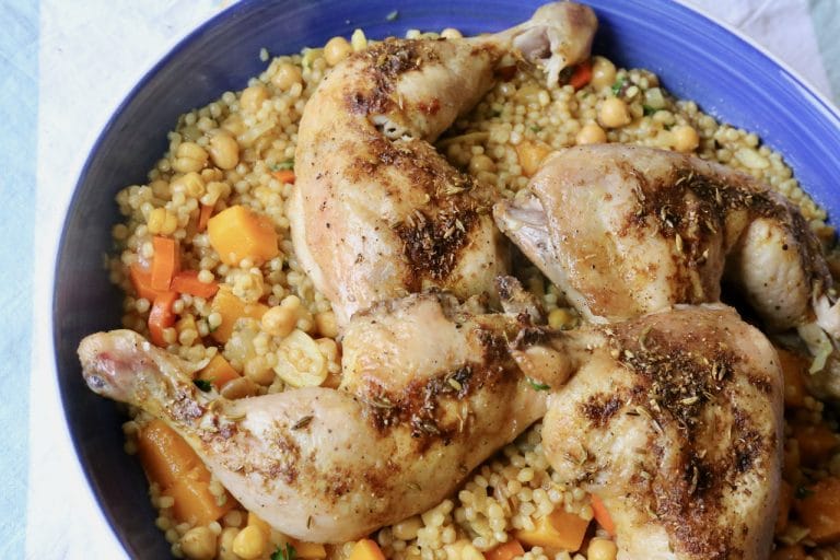 Moghrabieh Lebanese Chickpea Chicken Couscous Recipe