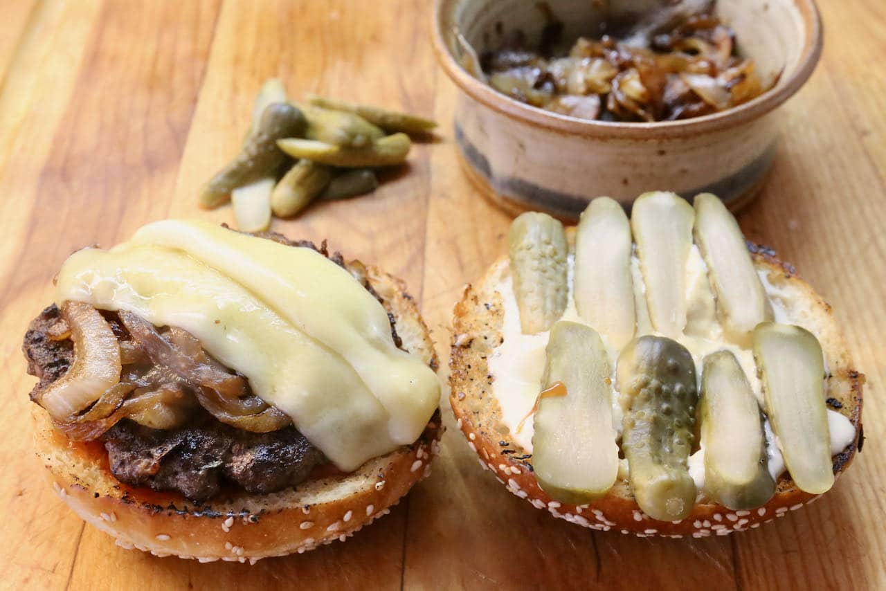 Brandy Caramelized Onion French Burger Recipe | dobbernationLOVES