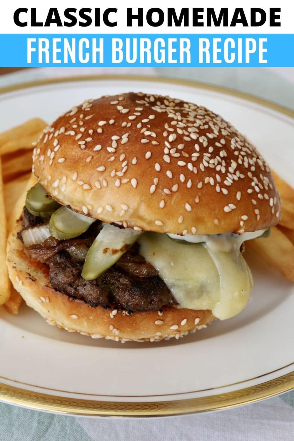 Brandy Caramelized Onion French Burger Recipe | dobbernationLOVES