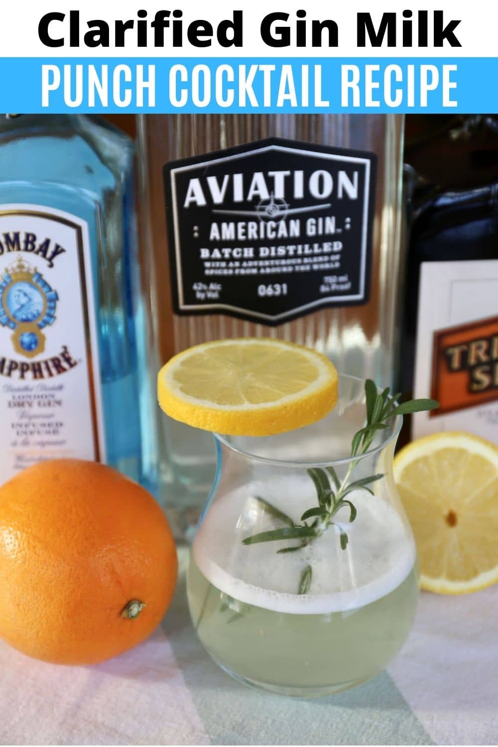 Clarified Gin and Milk Punch Cocktail Recipe | dobbernationLOVES