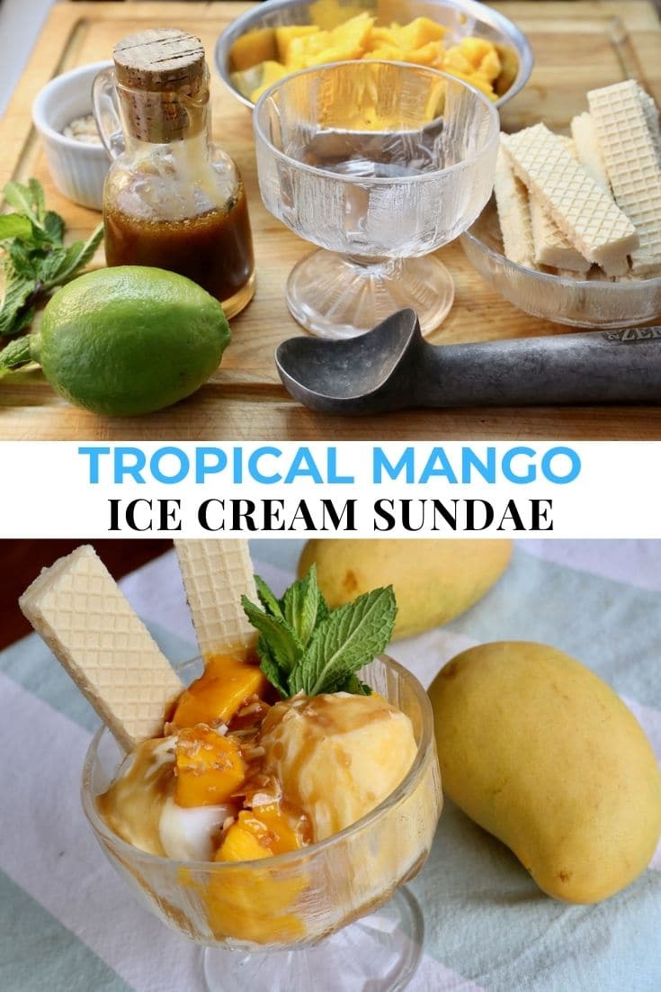 Tropical Coconut Mango Ice Cream Sundae Recipe | dobbernationLOVES