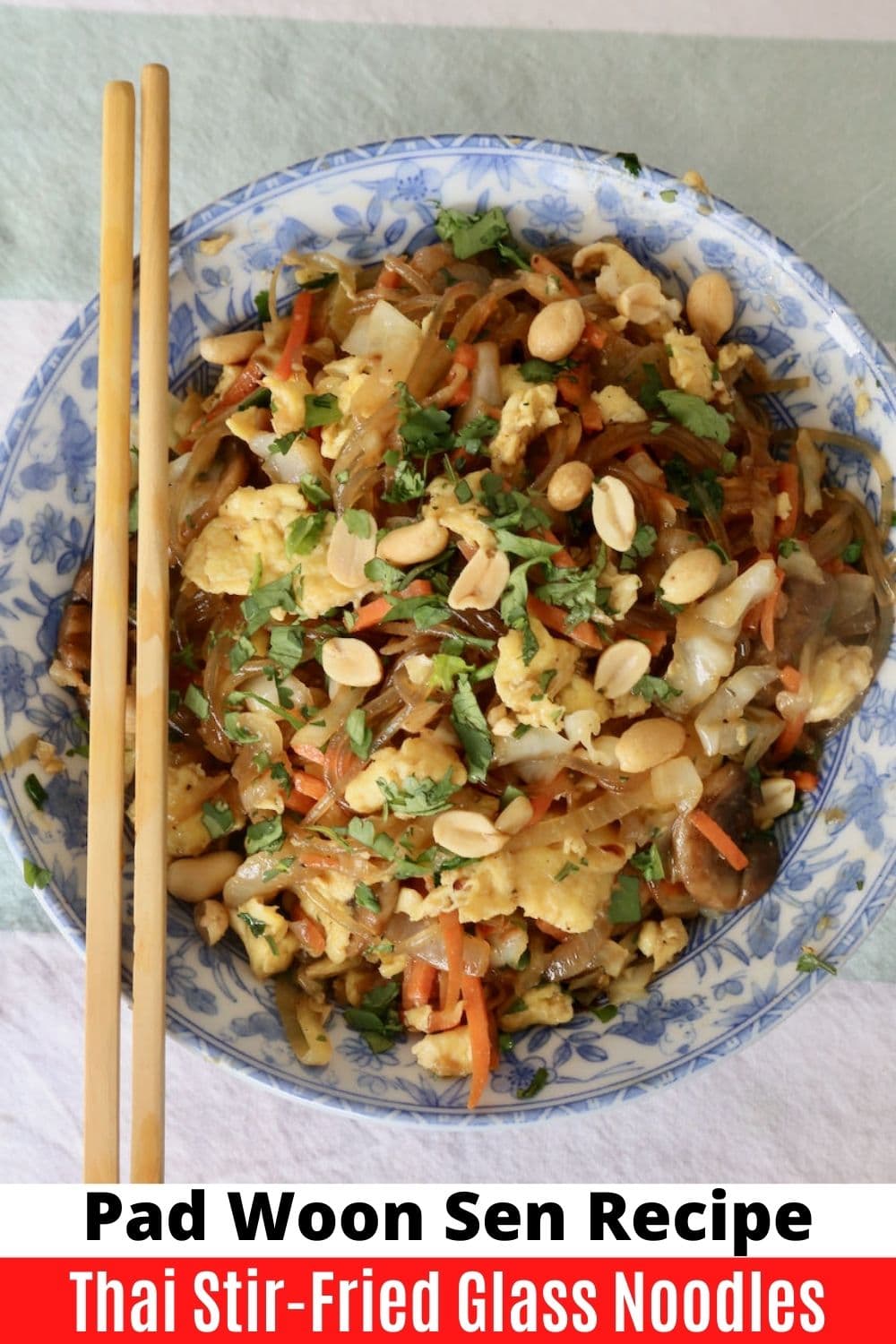 Thai Glass Noodle Stir Fry Pad Woon Sen Recipe | dobbernationLOVES