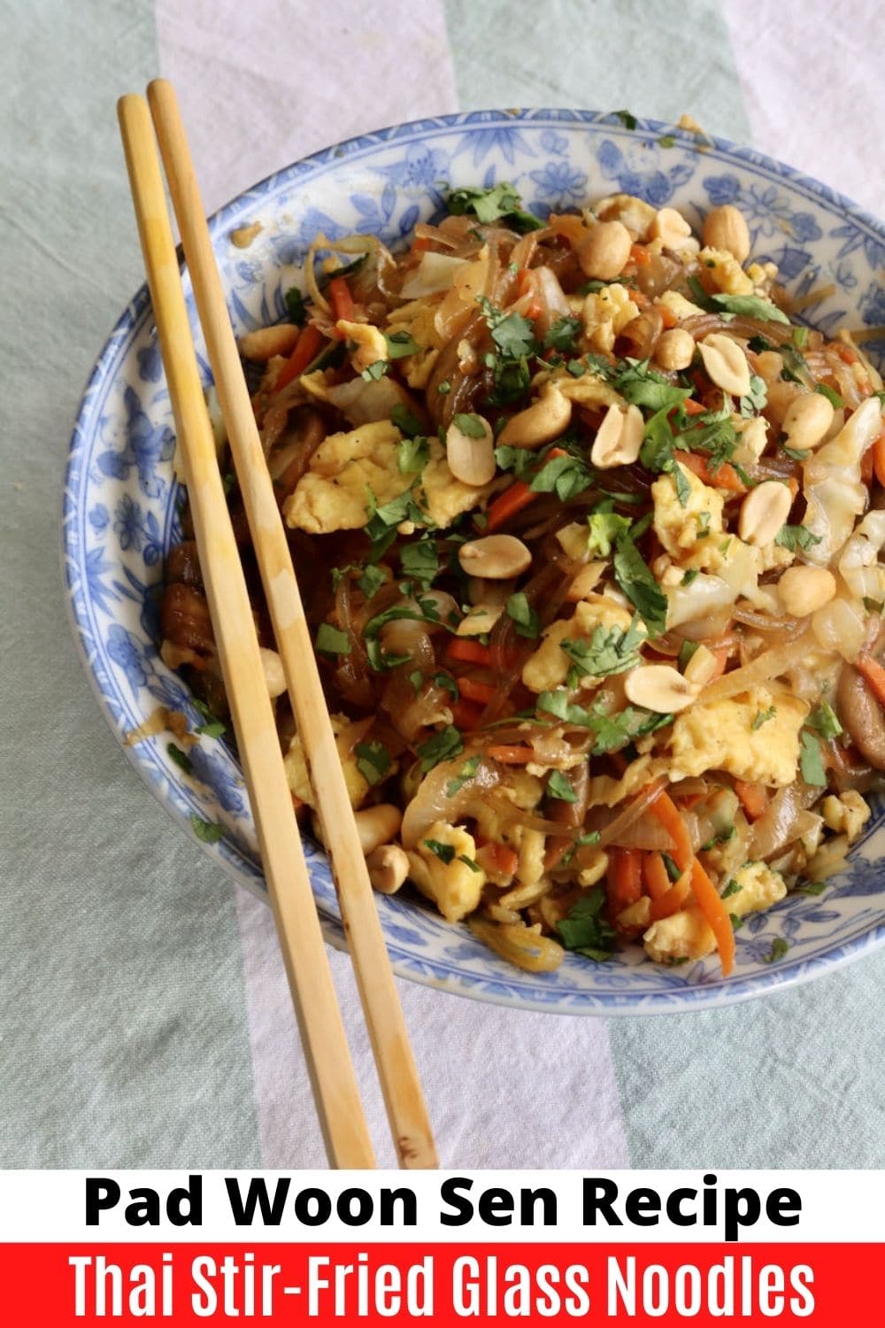 Thai Glass Noodle Stir Fry Pad Woon Sen Recipe | dobbernationLOVES