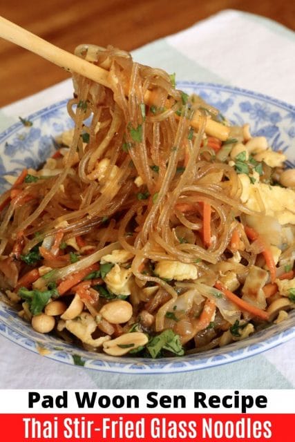 Thai Glass Noodle Stir Fry Pad Woon Sen Recipe | dobbernationLOVES