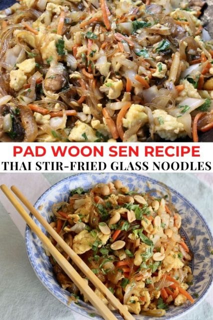 Thai Glass Noodle Stir Fry Pad Woon Sen Recipe | dobbernationLOVES