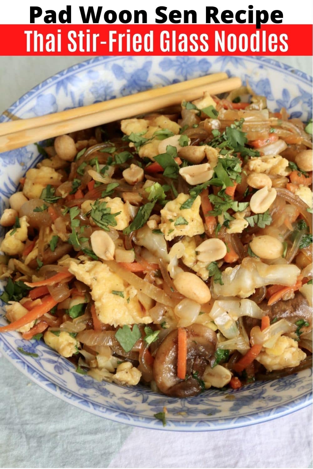 Thai Glass Noodle Stir Fry Pad Woon Sen Recipe | dobbernationLOVES