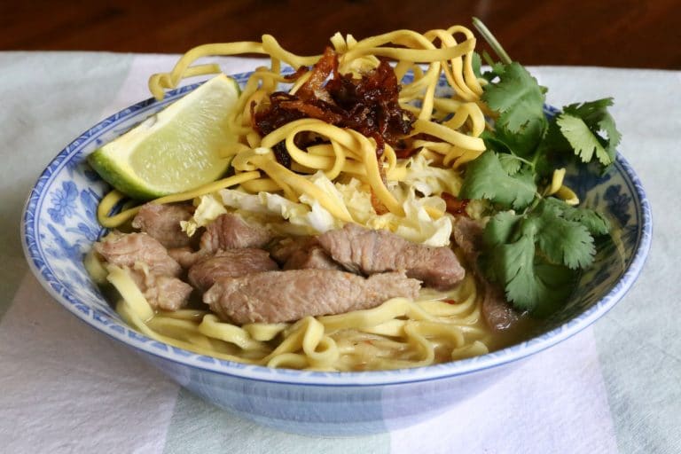 Burmese Khow Suey Pork Coconut Noodle Soup Recipe