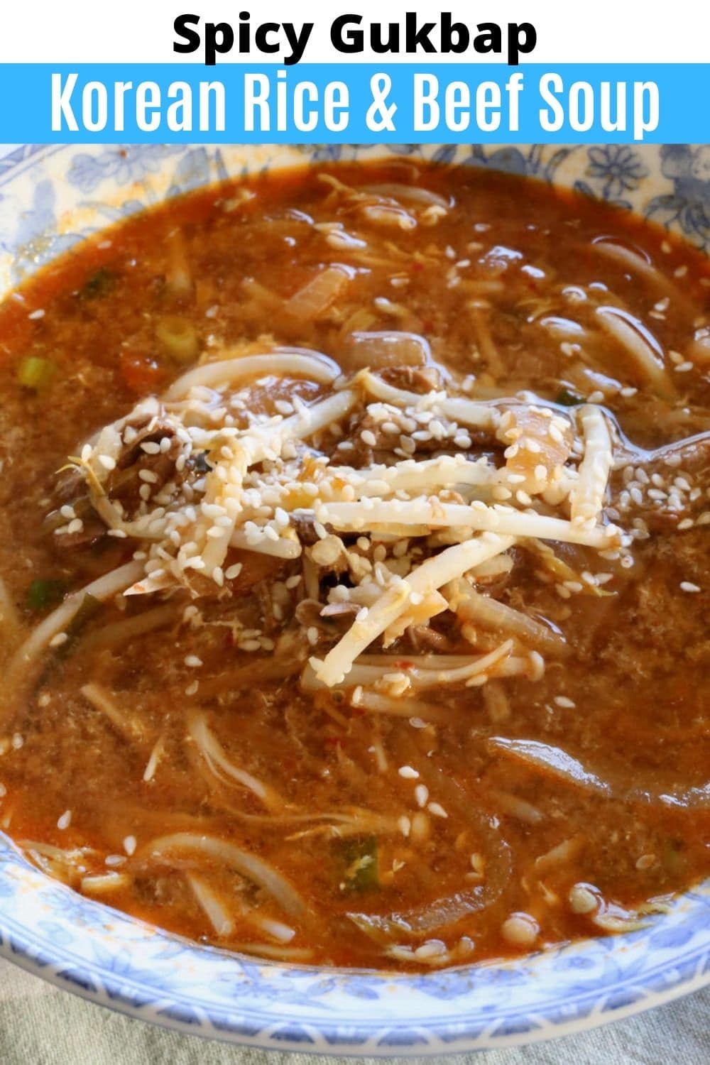 Spicy Gukbap Korean Rice & Beef Soup Recipe | dobbernationLOVES