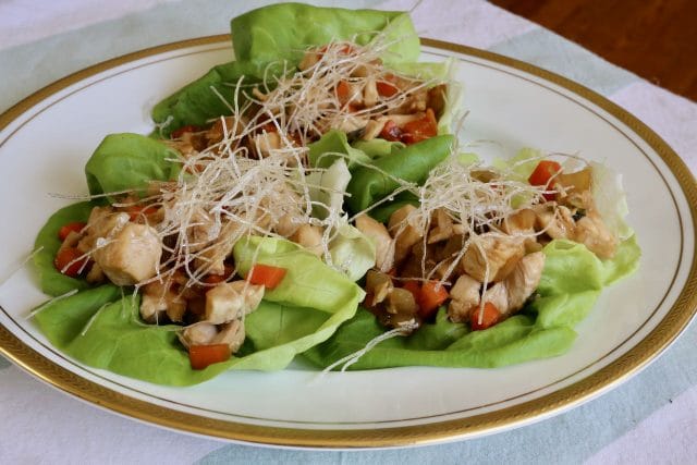 Chicken Yuk Sung Chinese Lettuce Wraps Recipe | dobbernationLOVES