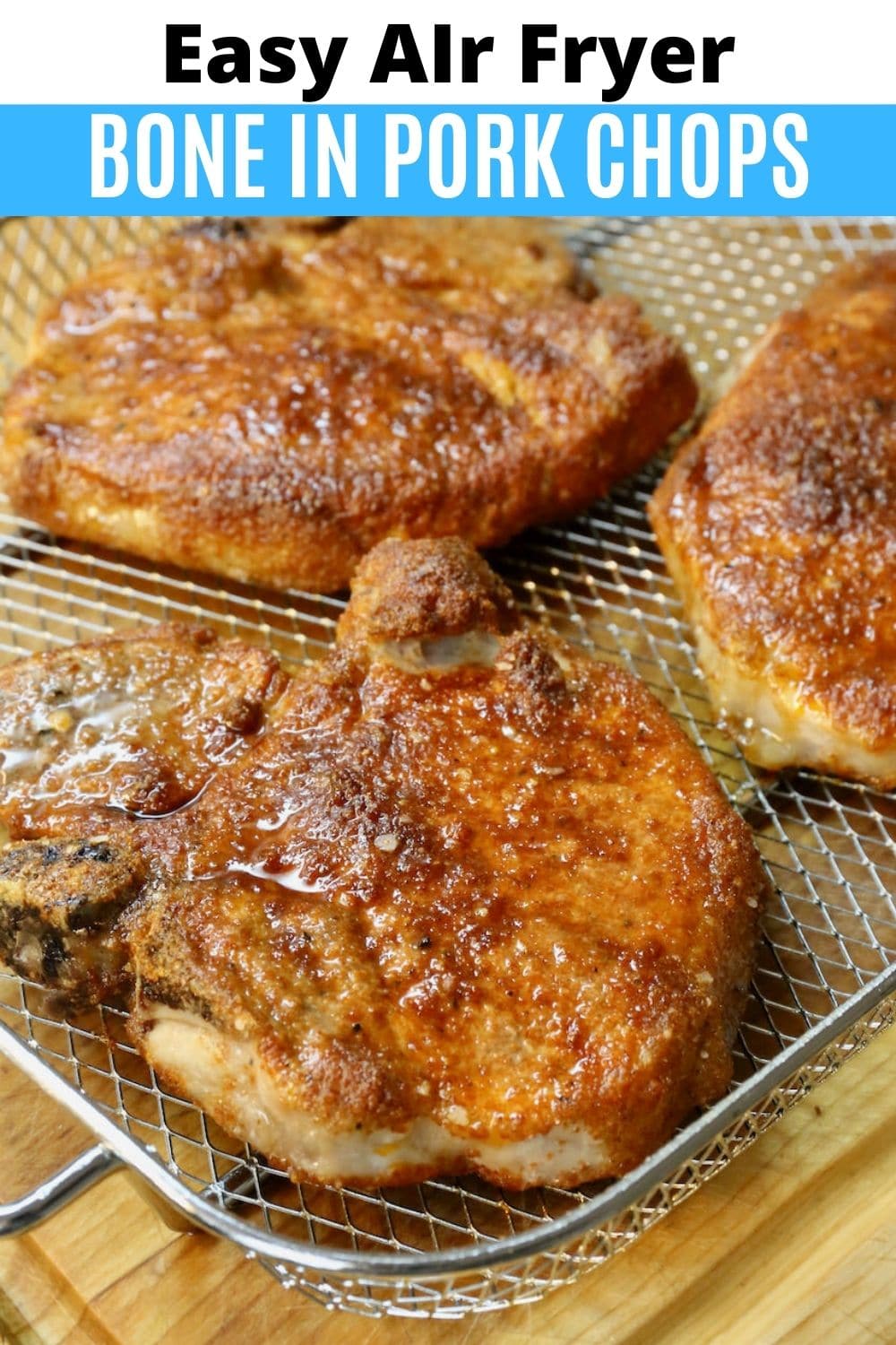 Easy Seasoned Air Fryer Bone In Pork Chops Recipe