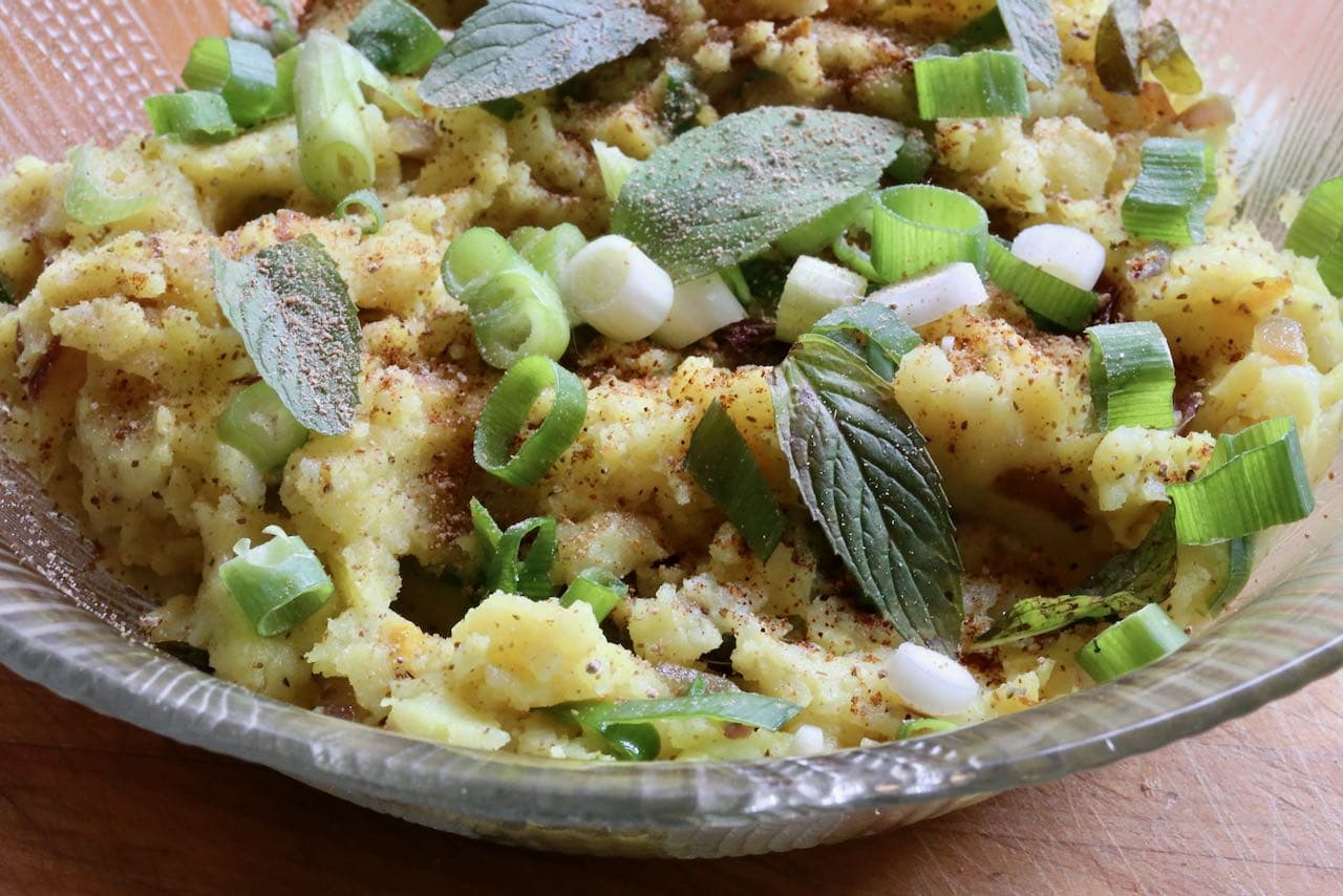 Vegetarian Aloo Bharta Indian Style Mashed Potatoes Recipe