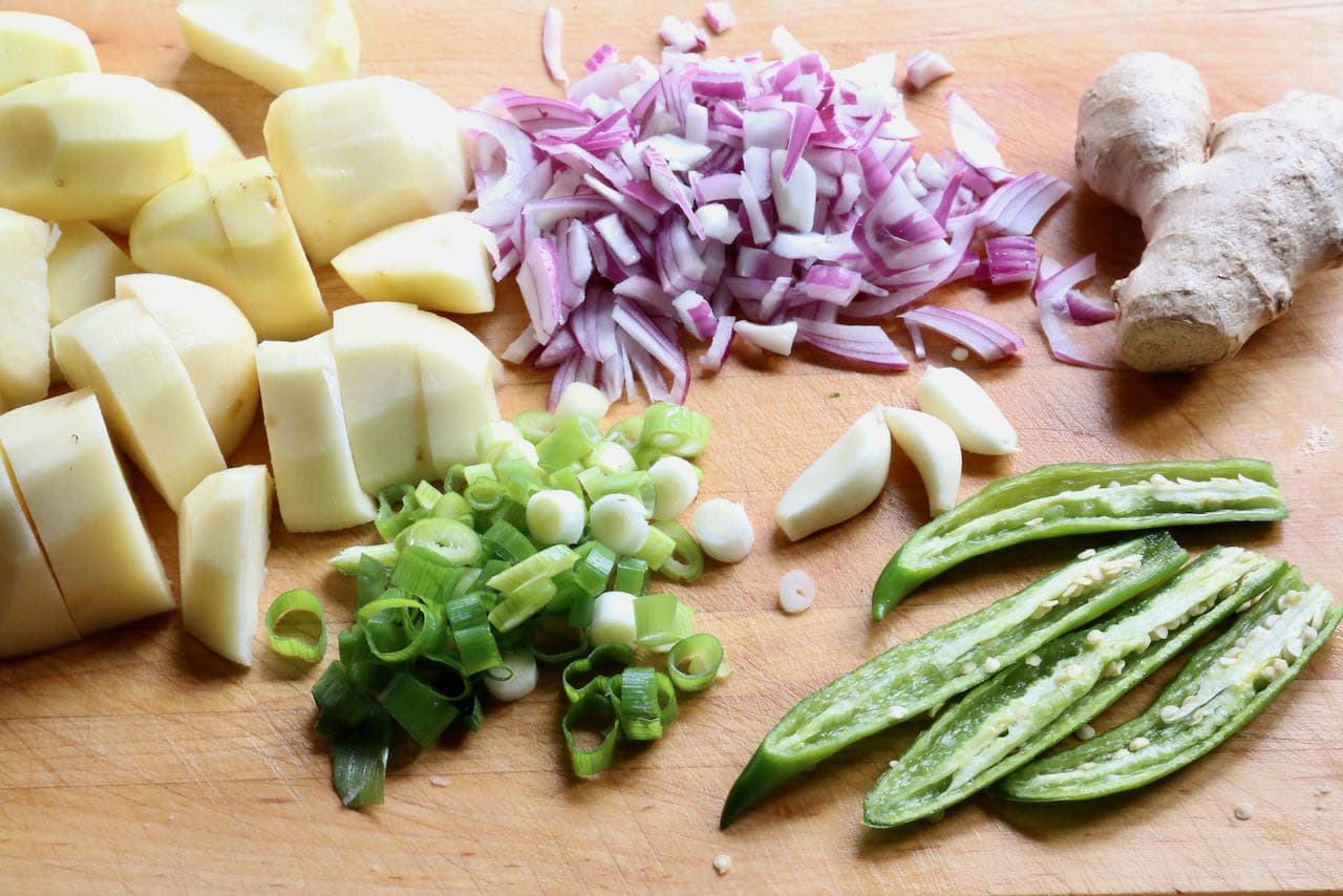 Vegetarian Aloo Bharta Indian Style Mashed Potatoes Recipe