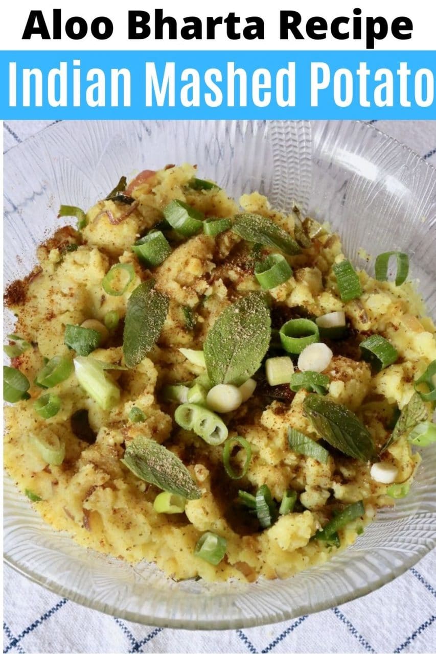 Vegetarian Aloo Bharta Indian Style Mashed Potatoes Recipe