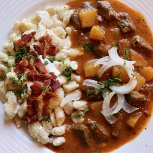 Hovezi Gulas Traditional Czech Beef Goulash Stew Recipe