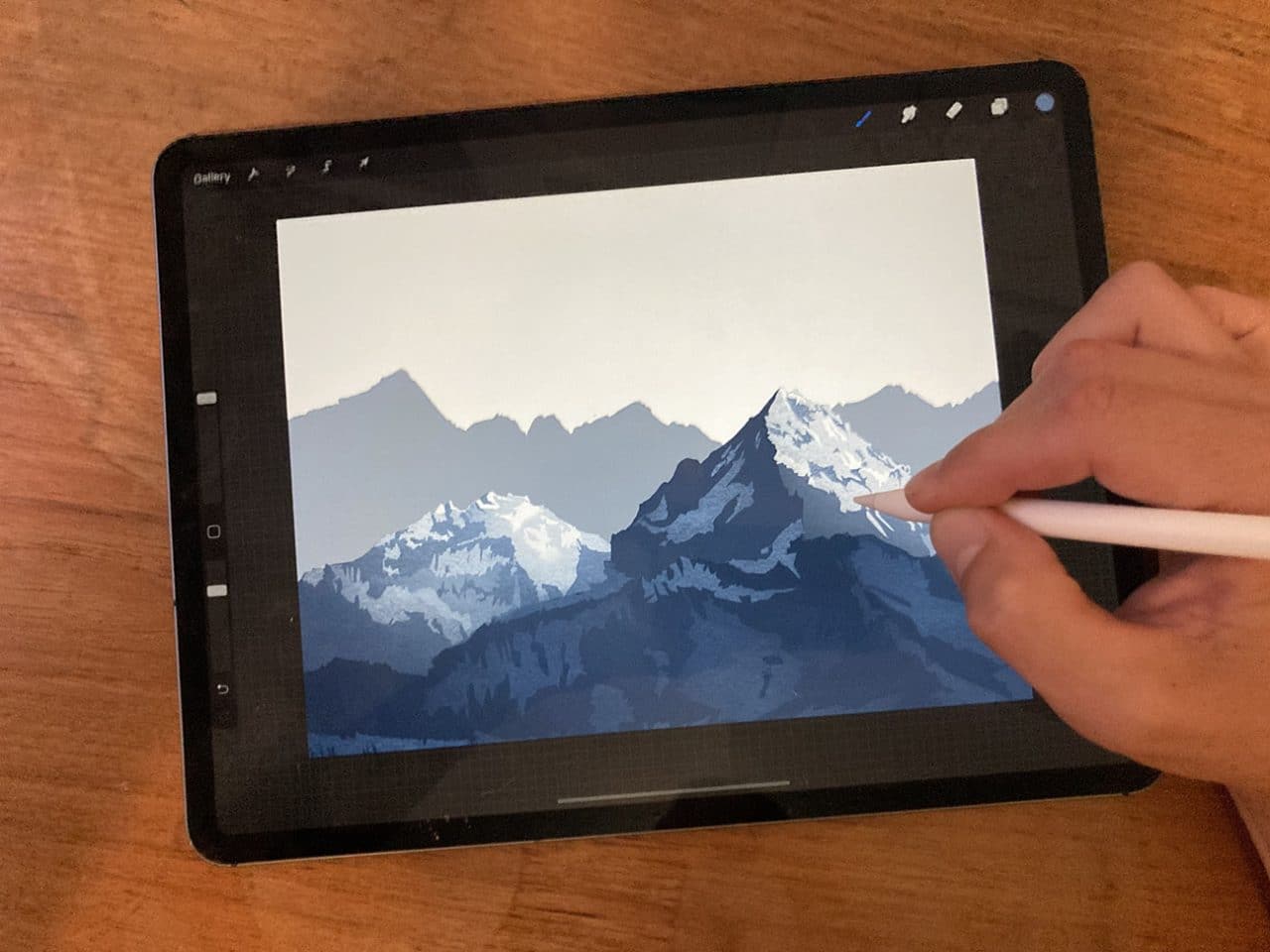 How To Draw Mountains Procreate Tutorial
