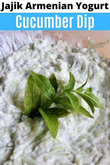 Jajik Middle Eastern Cucumber Yogurt Mint Sauce Salad Dip Recipe