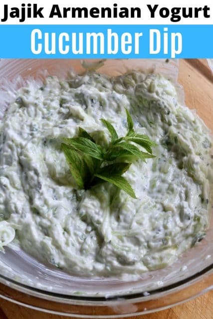 Jajik Middle Eastern Cucumber Yogurt Mint Sauce Salad Dip Recipe