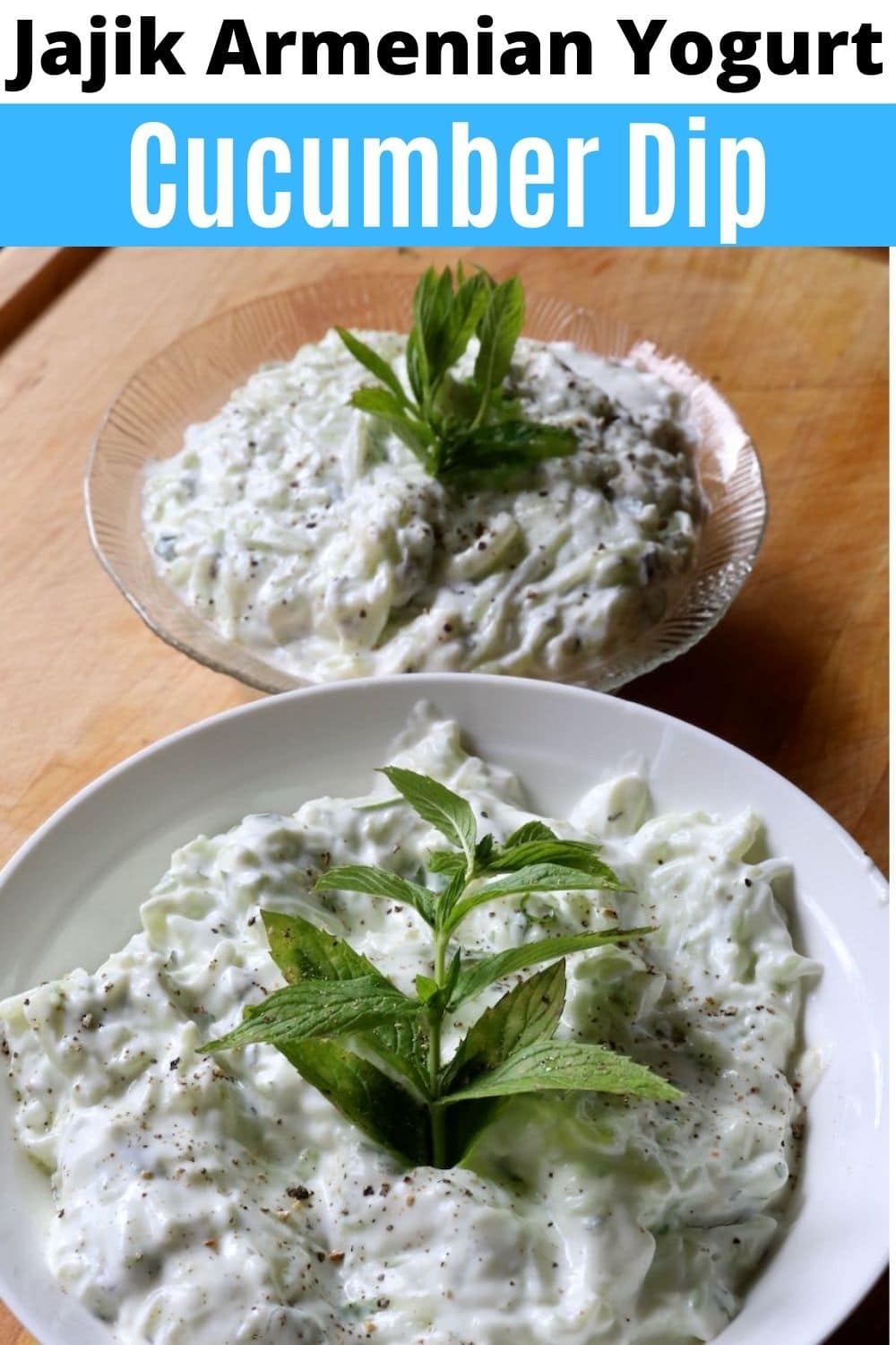 Jajik Middle Eastern Cucumber Yogurt Mint Sauce Salad Dip Recipe