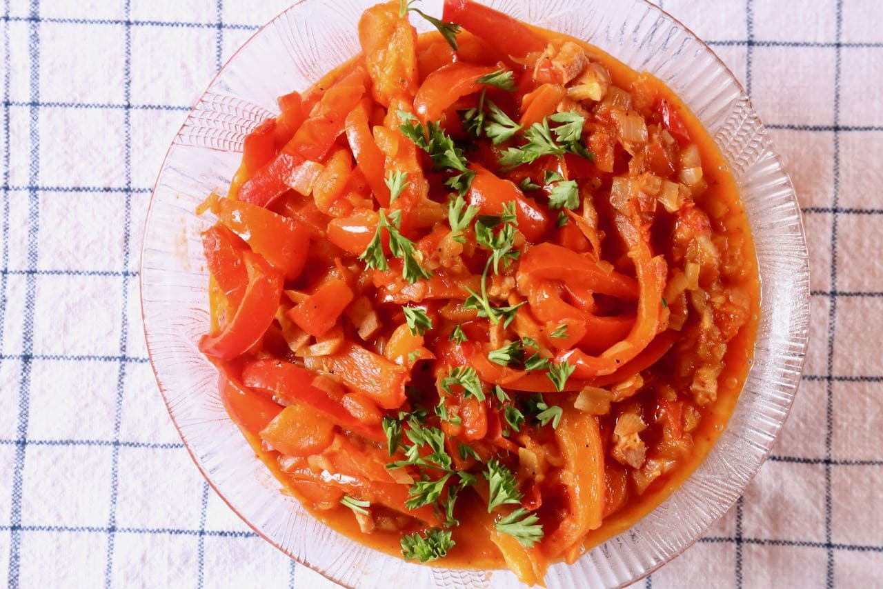 Lecho Hungarian Tomato Red Pepper Stew Recipe