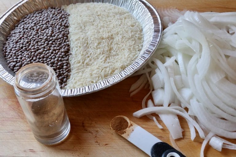 Mdardara Lebanese Caramelized Onion Lentil Rice Recipe