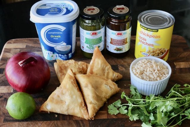 Easy Vegetarian Samosa Chaat Indian Snack Recipe