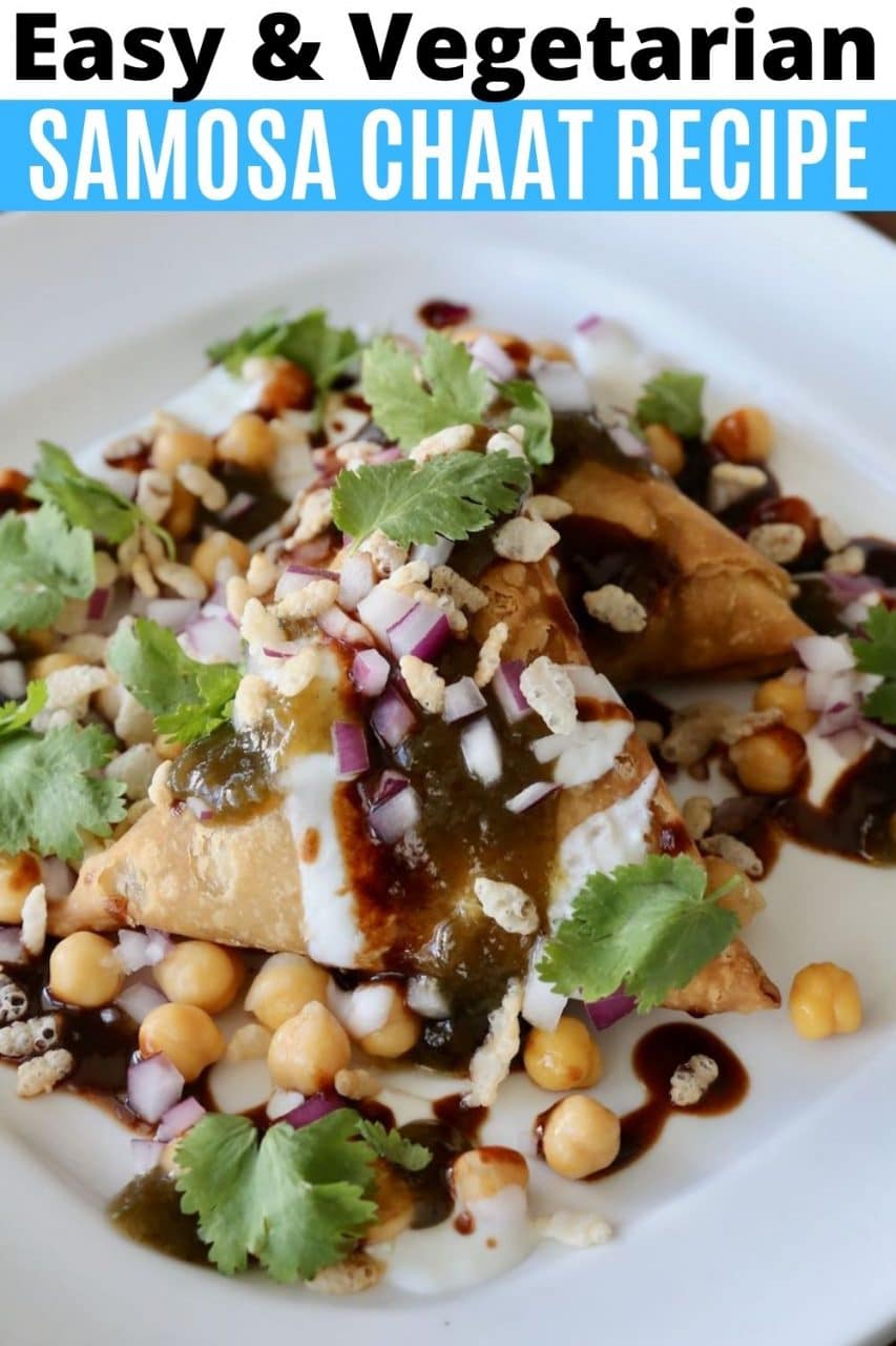 Easy Vegetarian Samosa Chaat Indian Snack Recipe
