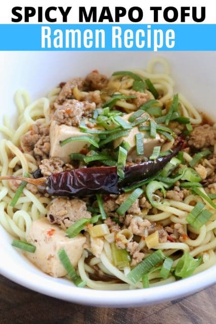 Mapo Tofu Ramen Noodle Bowl Recipe (Mabo Ramen) | dobbernationLOVES