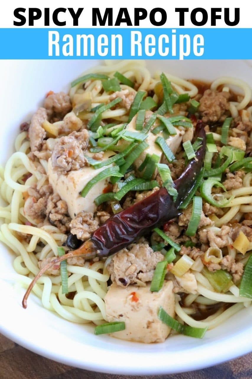 Mapo Tofu Ramen Noodle Bowl Recipe (Mabo Ramen) | dobbernationLOVES