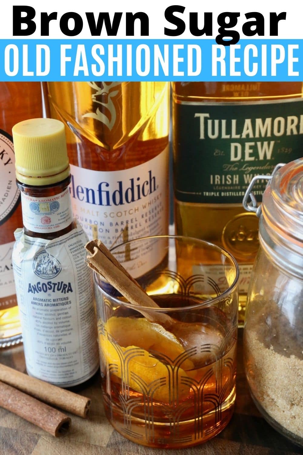 Brown Sugar Old Fashioned Cocktail Drink Recipe