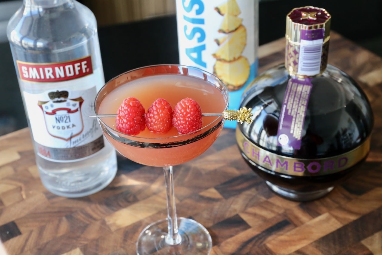 Chambord French Martini Cocktail Drink Recipe