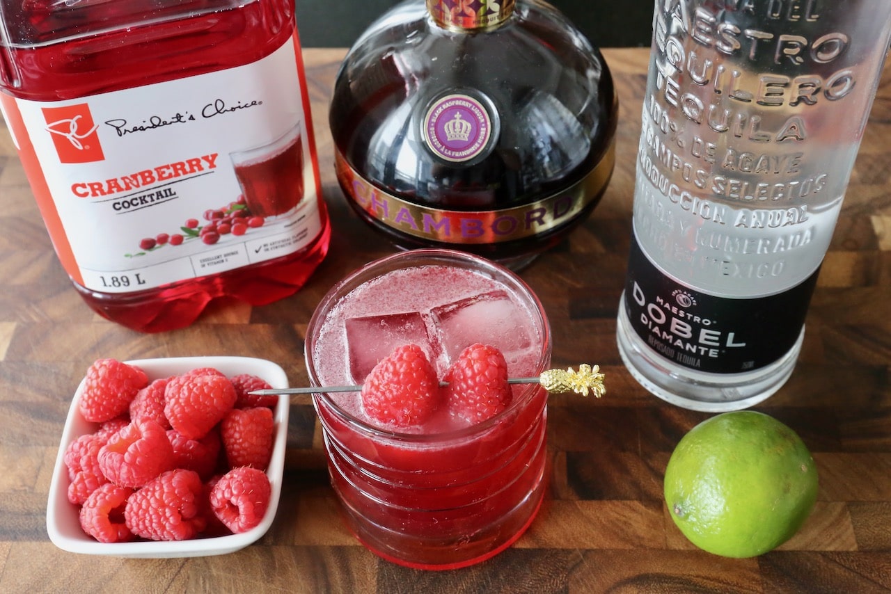 Raspberry Chambord Margarita Cocktail Recipe | dobbernationLOVES