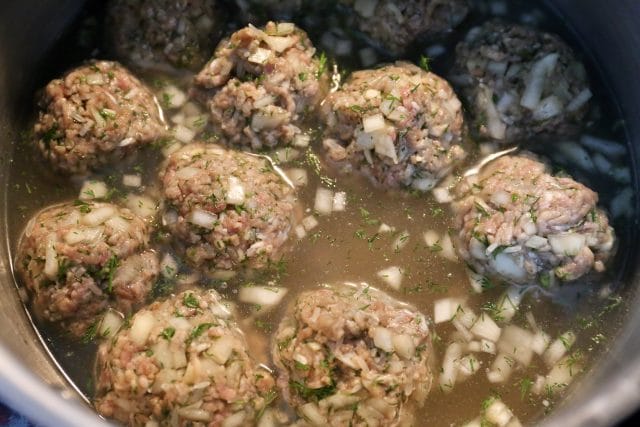 Lemon Greek Meatball Soup Giouvarlakia/Youvarlakia Recipe