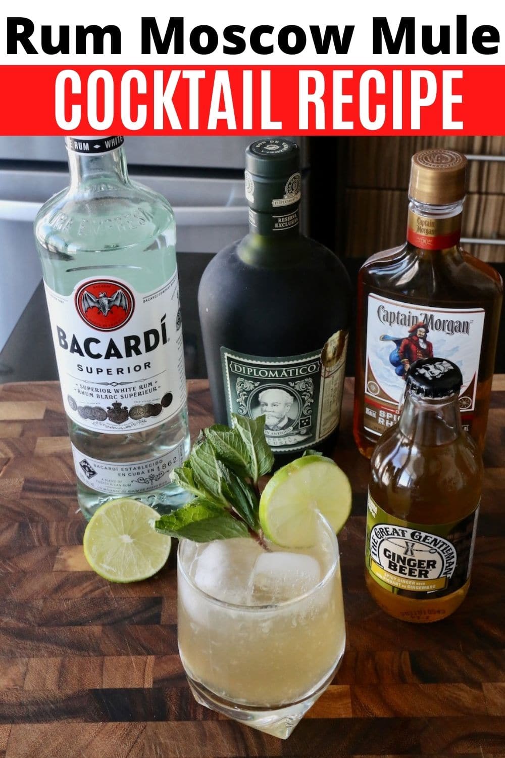 Moscow Mule with Rum Cocktail Recipe